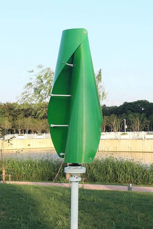 Glass Fiber Low Speed Wind Turbine Generator 24V 400W Curved Blade