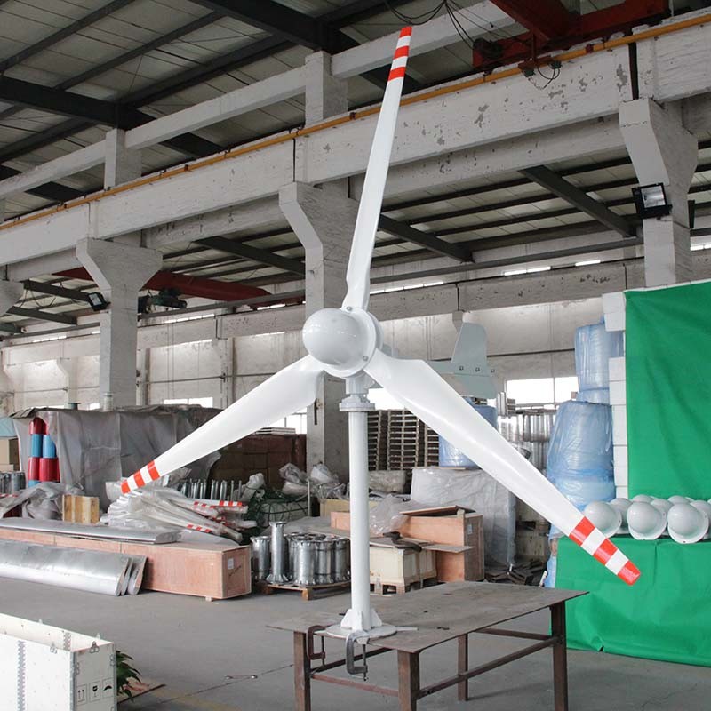 Glass Fibre Blade Roof Wind Turbine Generator Red Residential Wind ...